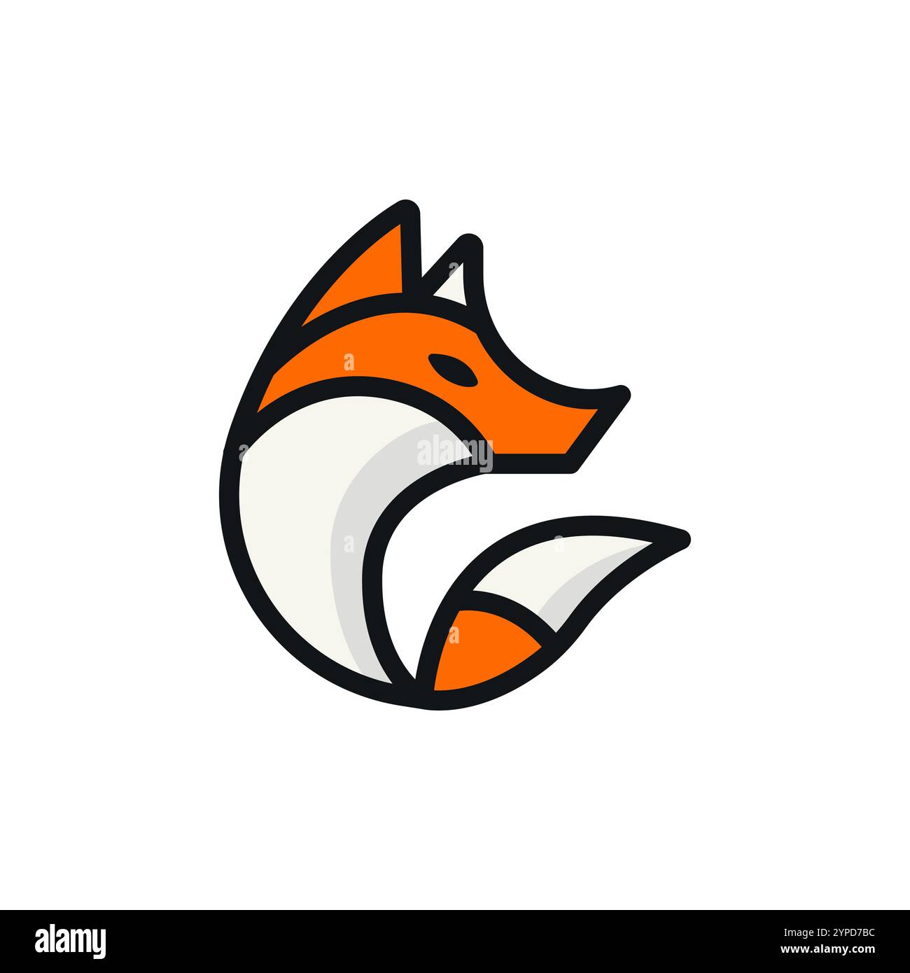 Wild fox vector icon. Animal fox vector. Stylish orange logo for fox ...