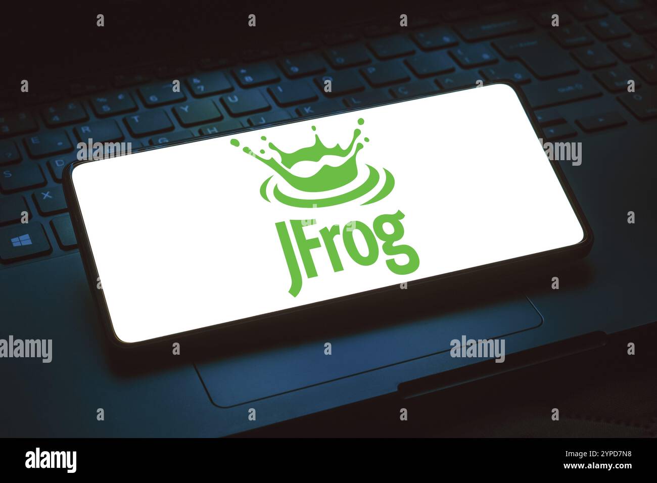 January 22, 2024, Brazil. In this photo illustration, the JFrog Ltd ...