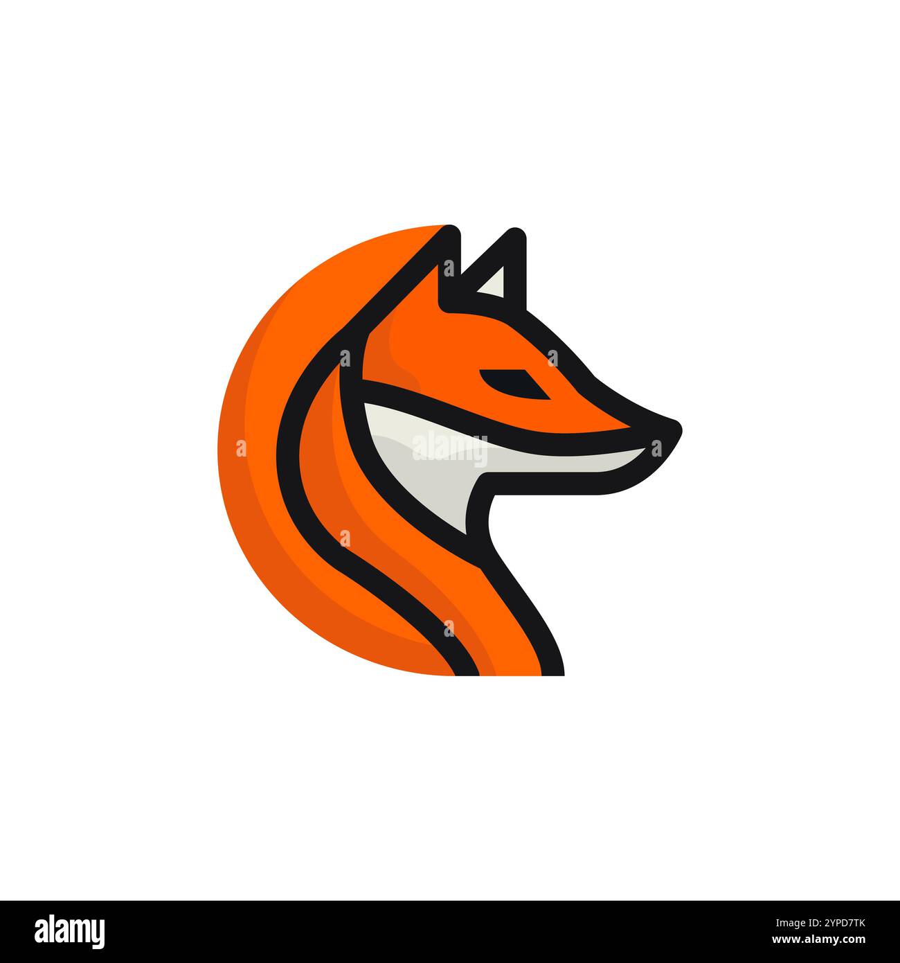 Wild fox vector icon. Animal fox vector. Stylish orange logo for fox ...