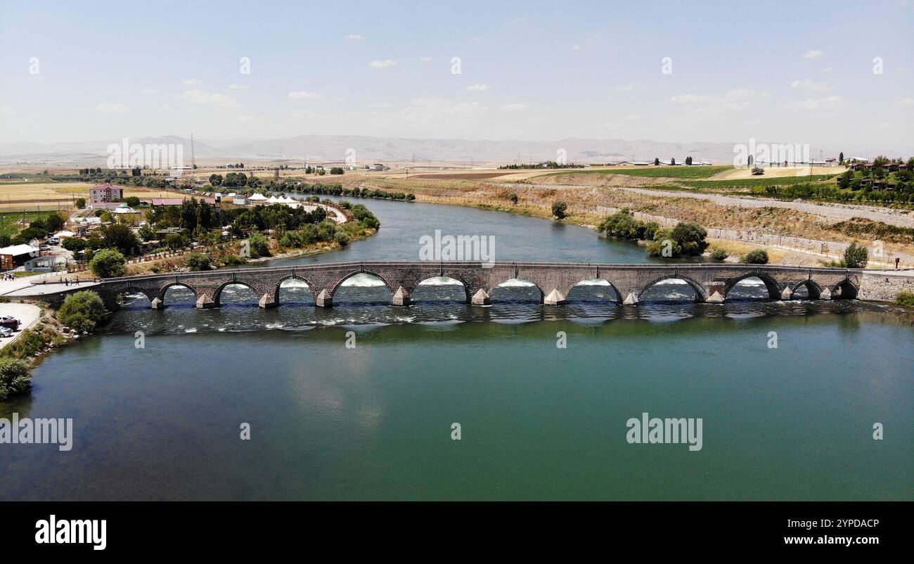 The Historical Murat Bridge, located in Mus, Turkey, was built during ...