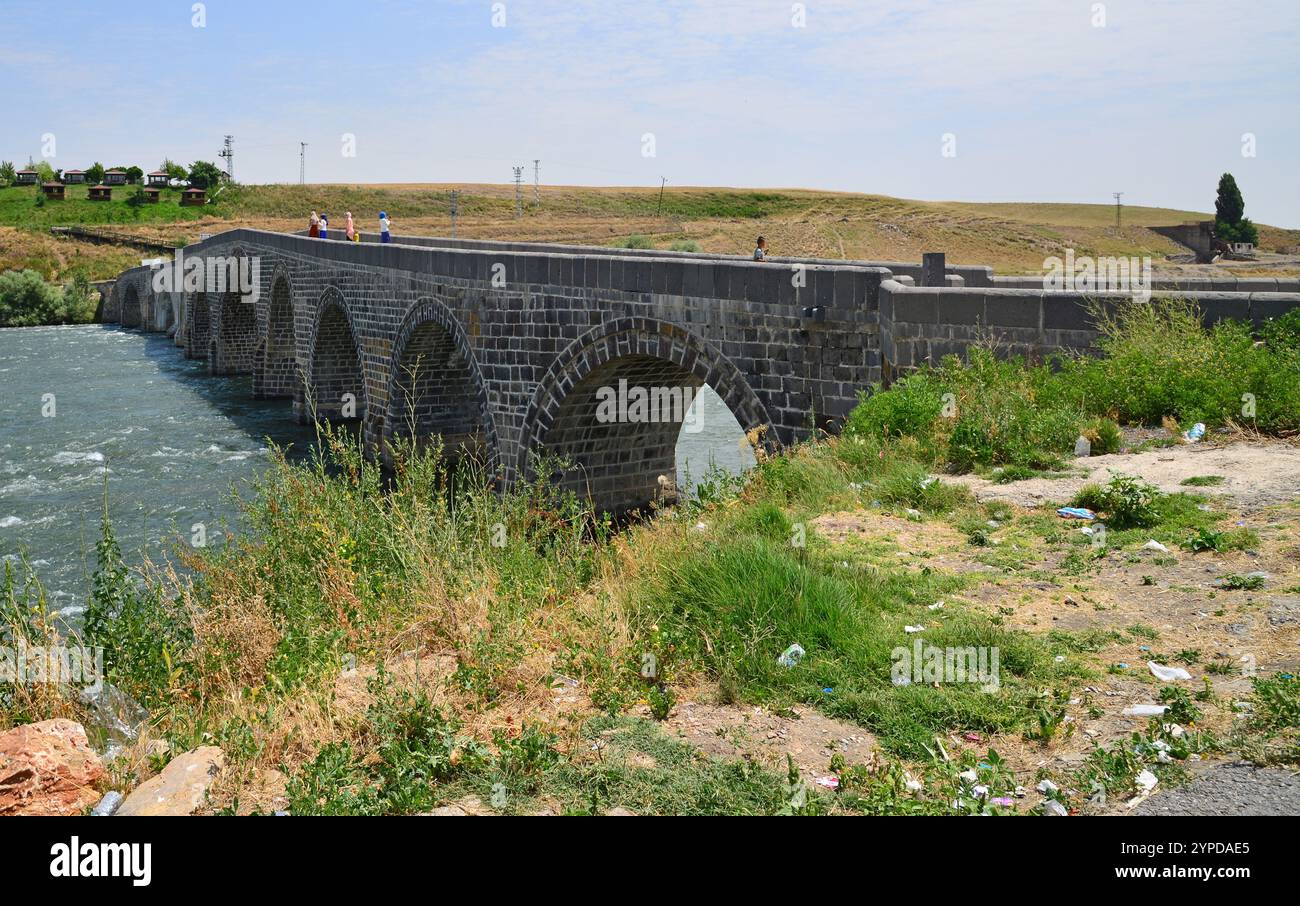 The Historical Murat Bridge, located in Mus, Turkey, was built during ...