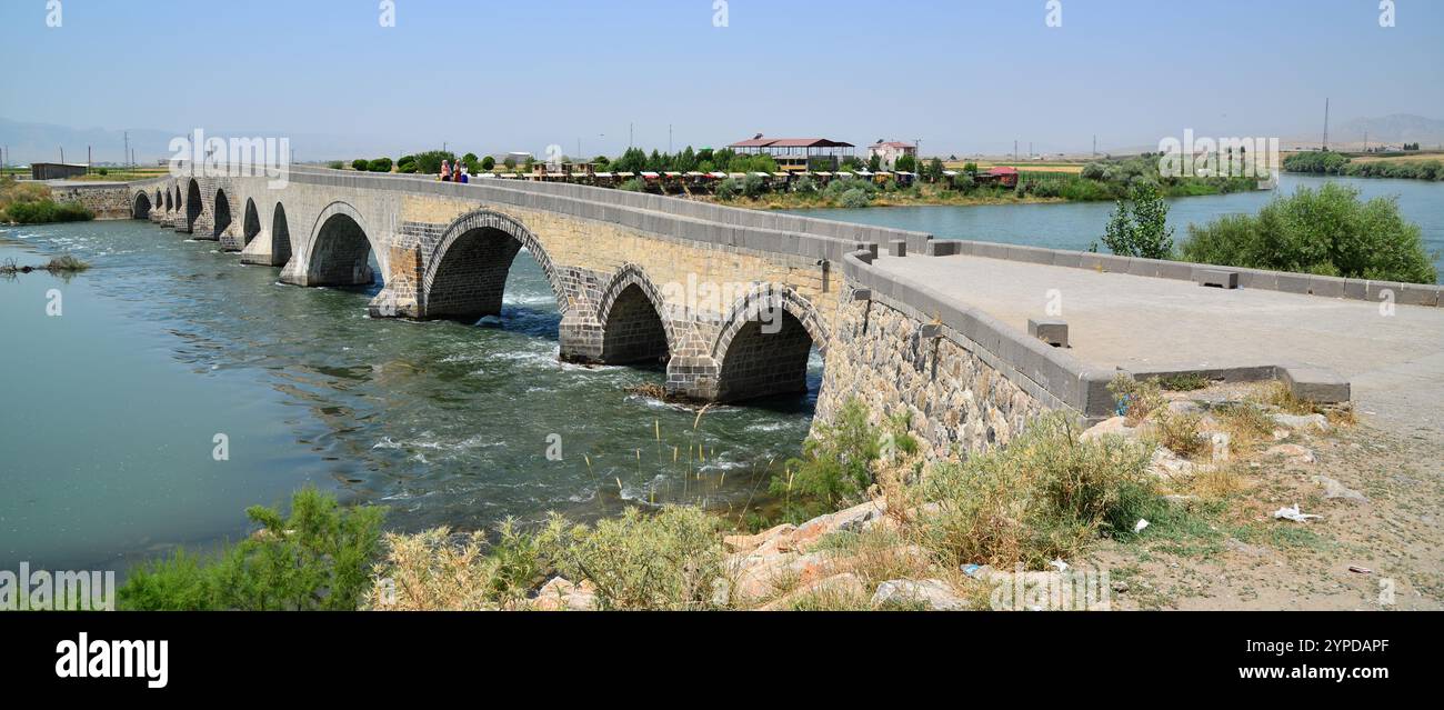 The Historical Murat Bridge, located in Mus, Turkey, was built during ...