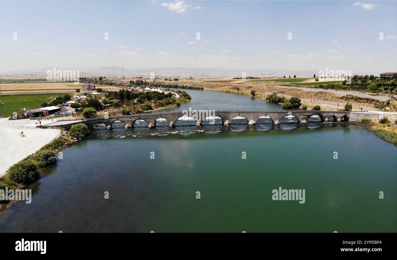 The Historical Murat Bridge, located in Mus, Turkey, was built during ...