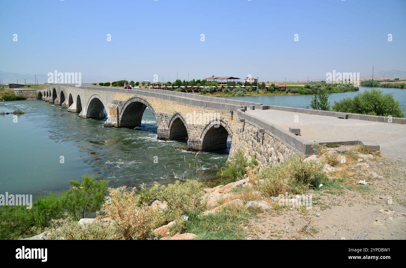 The Historical Murat Bridge, located in Mus, Turkey, was built during ...