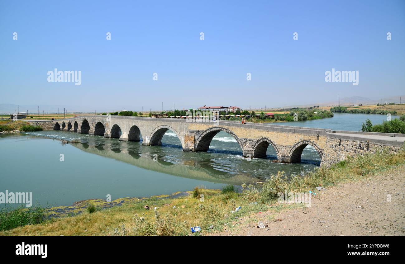 The Historical Murat Bridge, located in Mus, Turkey, was built during ...