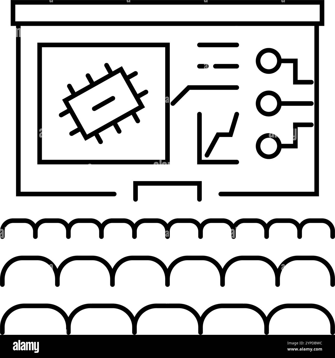 tech conventions enthusiast line icon vector illustration Stock Vector ...