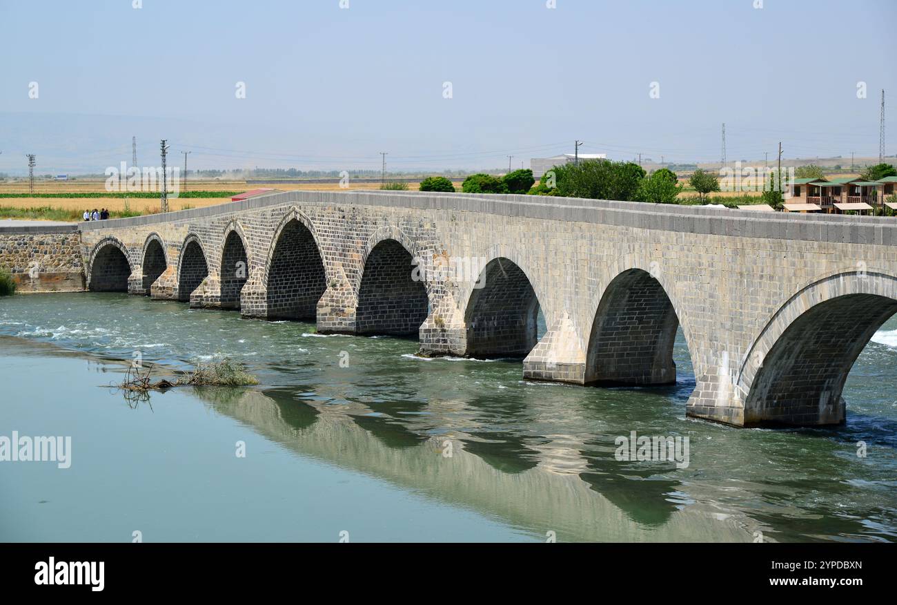 The Historical Murat Bridge, located in Mus, Turkey, was built during ...