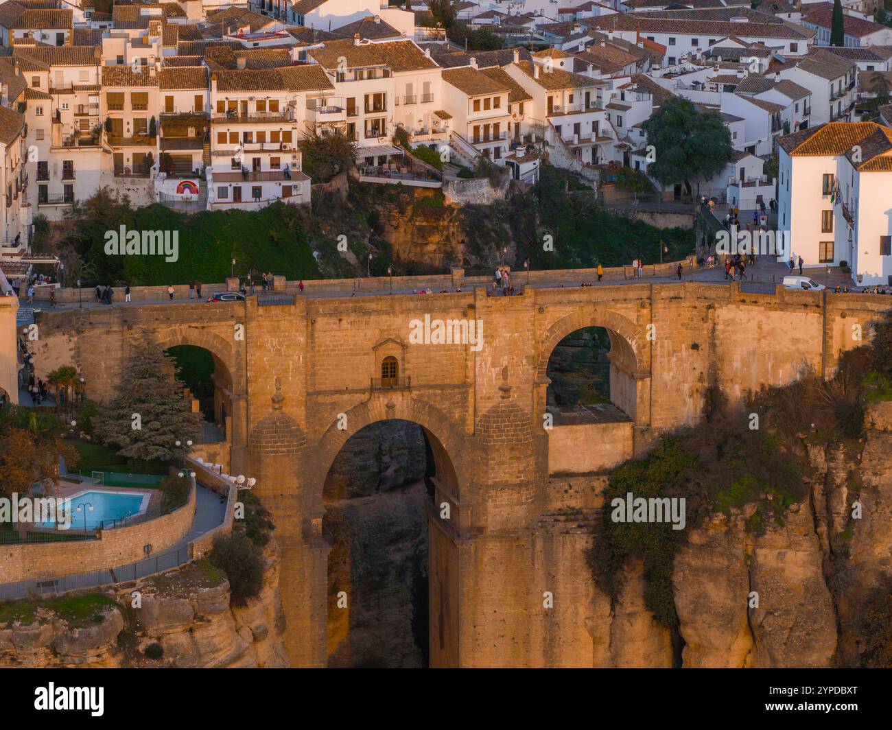 Aerial puente nuevo in ronda hi-res stock photography and images - Alamy