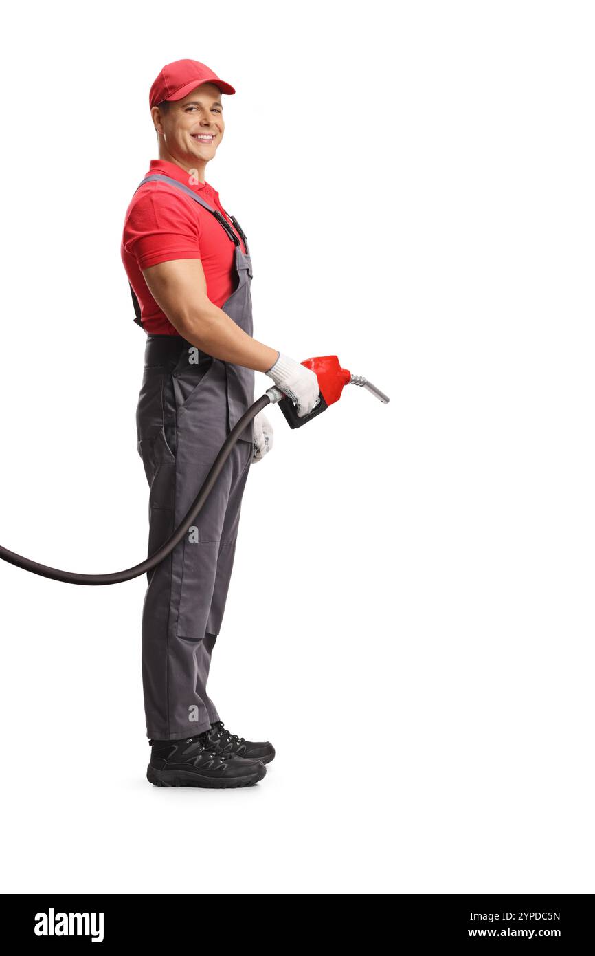 Gas station petrol pump attendant Cut Out Stock Images & Pictures - Alamy