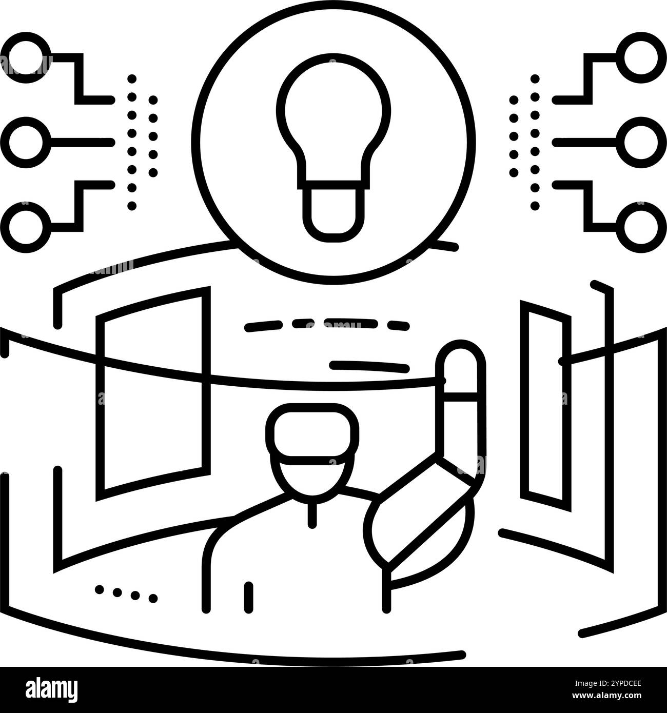 digital explorer tech enthusiast line icon vector illustration Stock ...