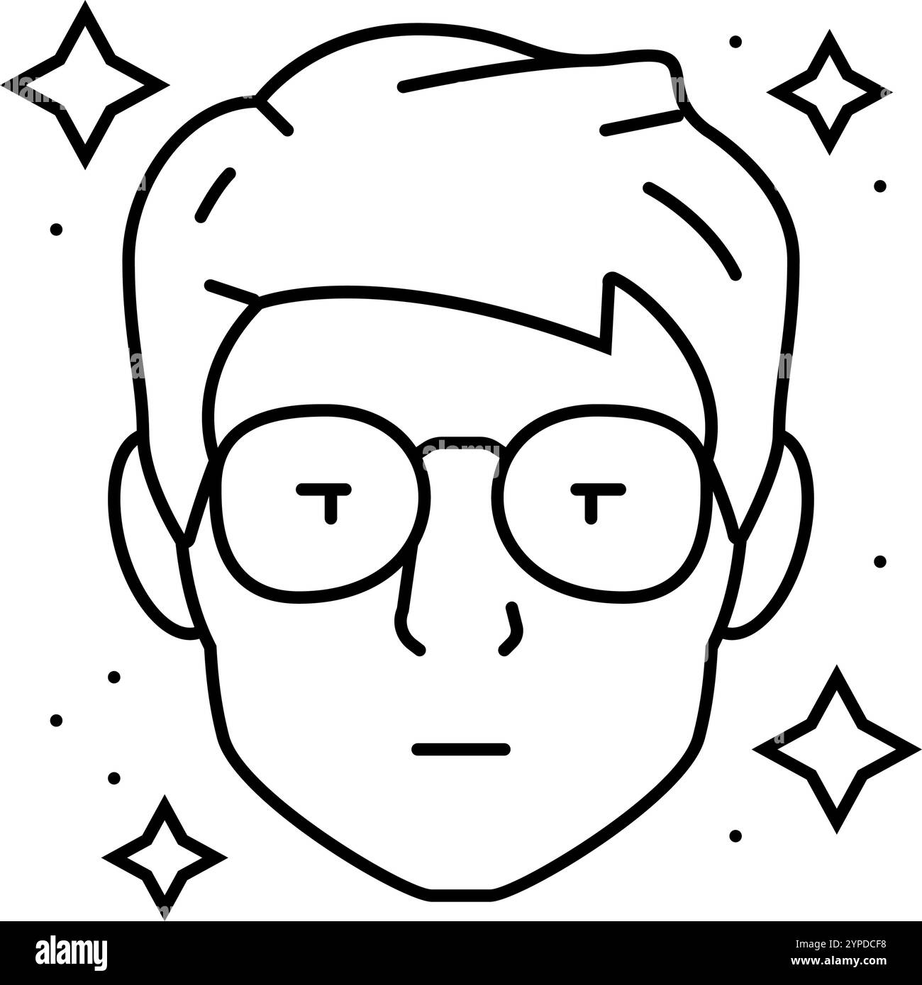 cyber explorer tech enthusiast line icon vector illustration Stock ...