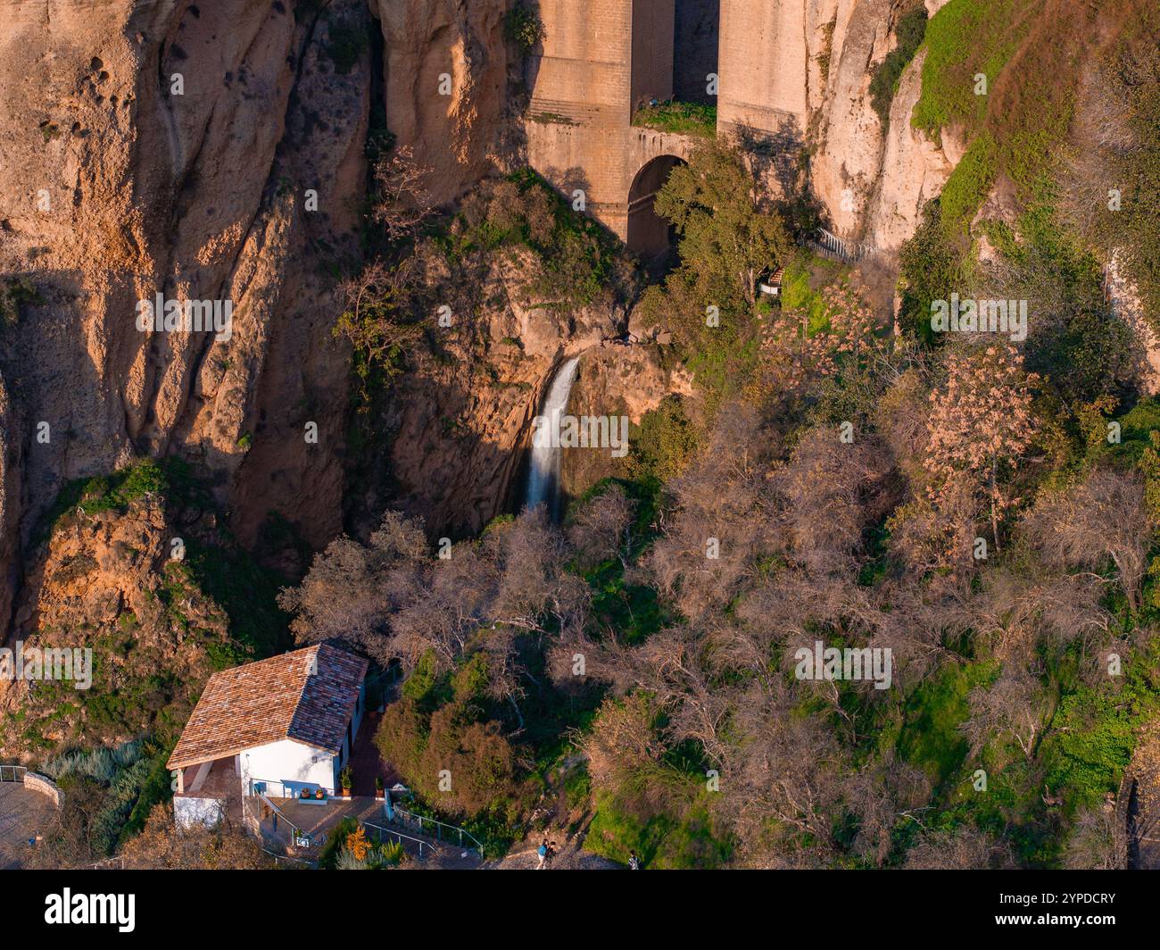Aerial View of Puente Nuevo Bridge and Gorge at Sunset in Ronda, Spain Stock Photo - Alamy