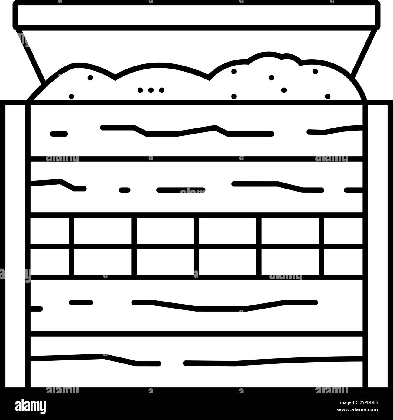 composting waste sorting line icon vector illustration Stock Vector Image & Art - Alamy