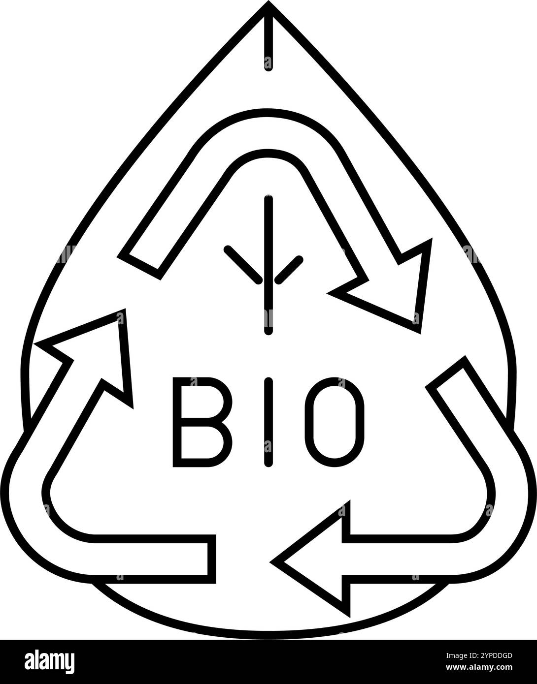 biodegradable waste sorting line icon vector. biodegradable waste ...