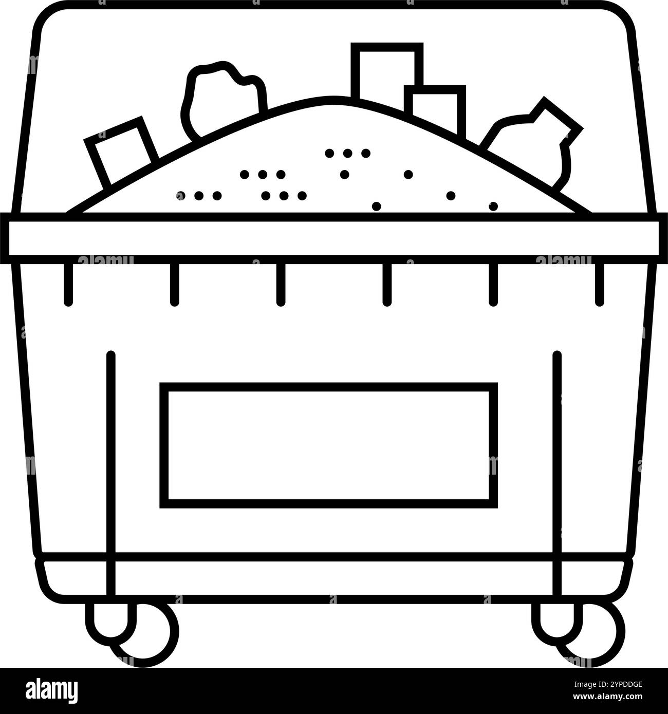 municipal solid waste msw line icon vector illustration Stock Vector ...