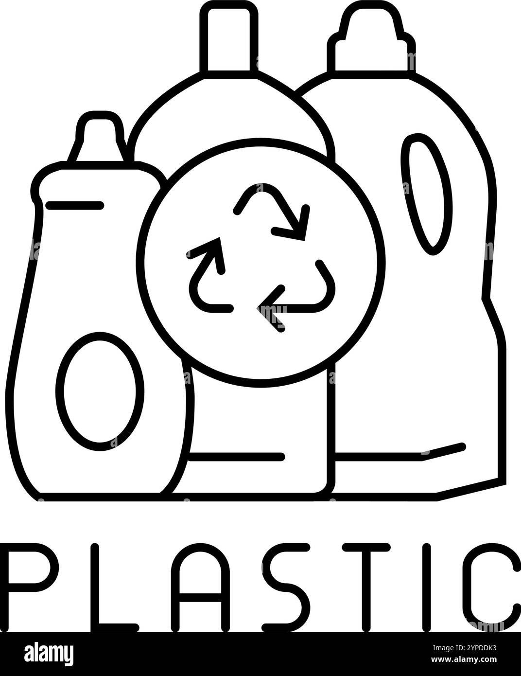 plastics recycling line icon vector illustration Stock Vector Image ...