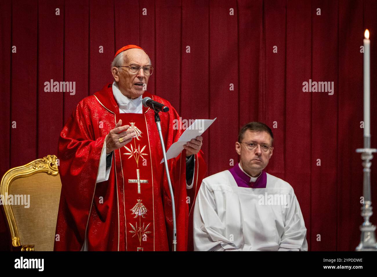 Cardinal Giovanni Battista Re presides over the funeral for late ...