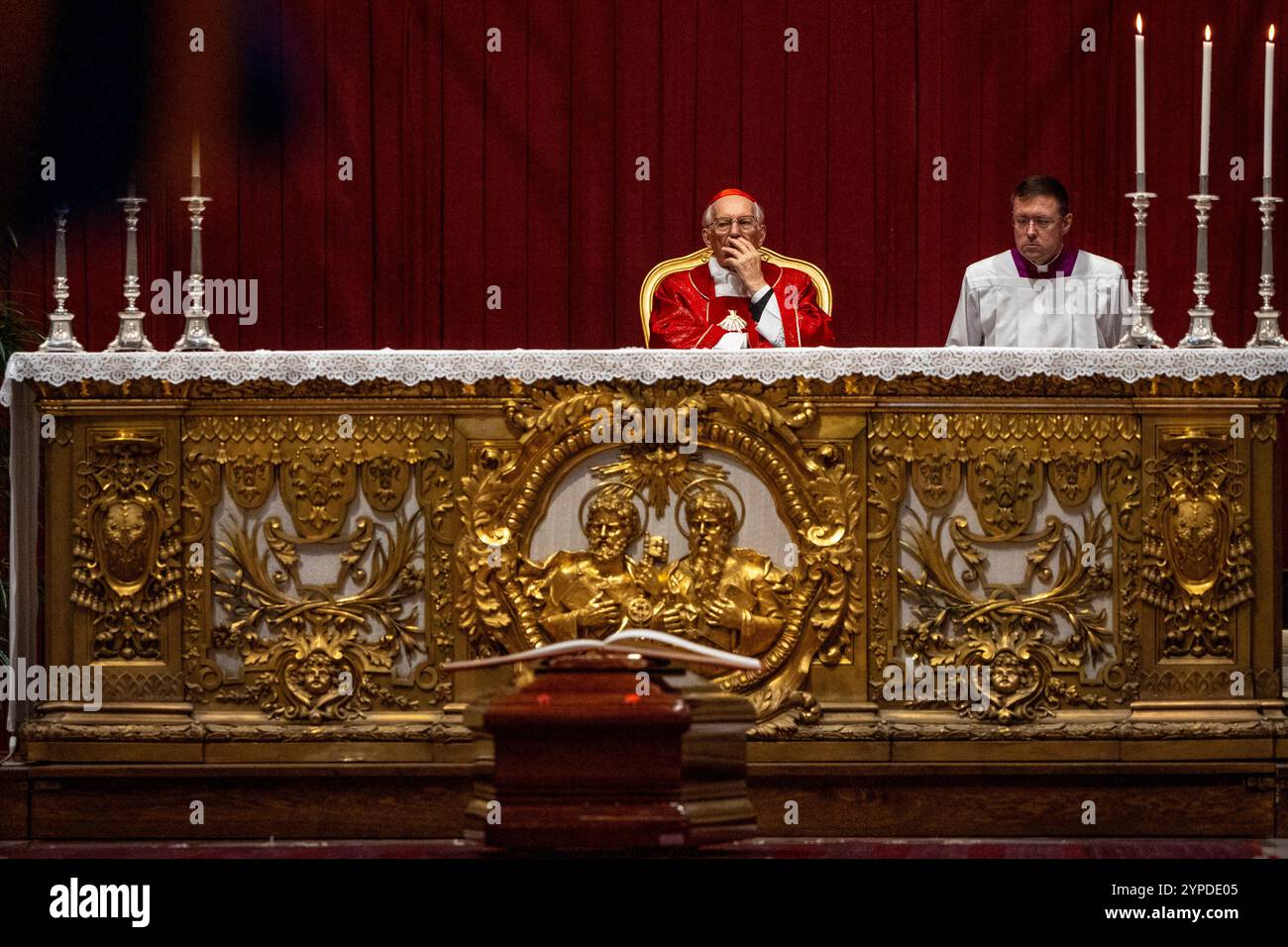 Cardinal Giovanni Battista Re presides over the funeral of late ...