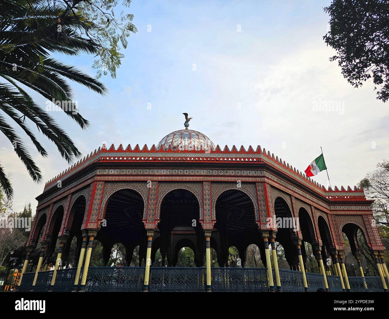 Mexico City, Mexico - Jan 31 2024: The Moorish Kiosk in the Alameda, in ...