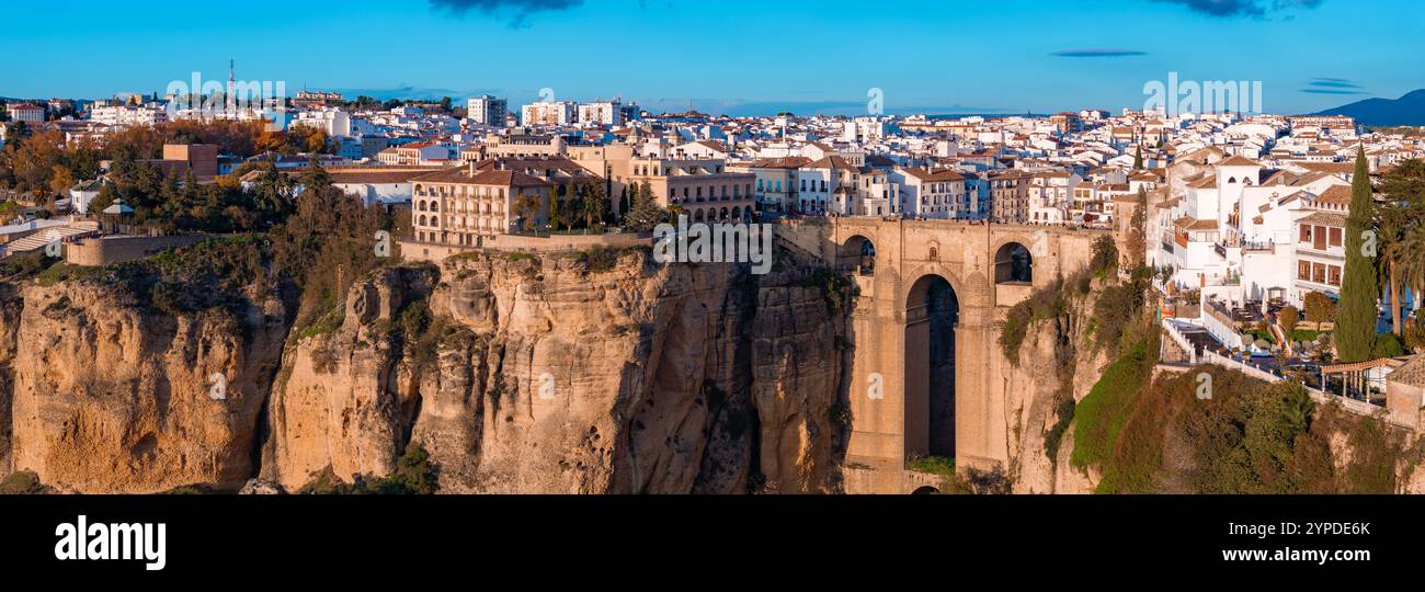 Aerial puente nuevo in ronda hi-res stock photography and images - Alamy