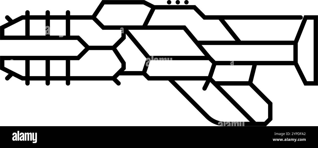 hacker mask cyberpunk line icon vector illustration Stock Vector Image ...
