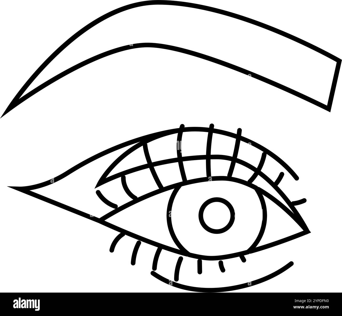 eyeliner emo line icon vector illustration Stock Vector Image & Art - Alamy