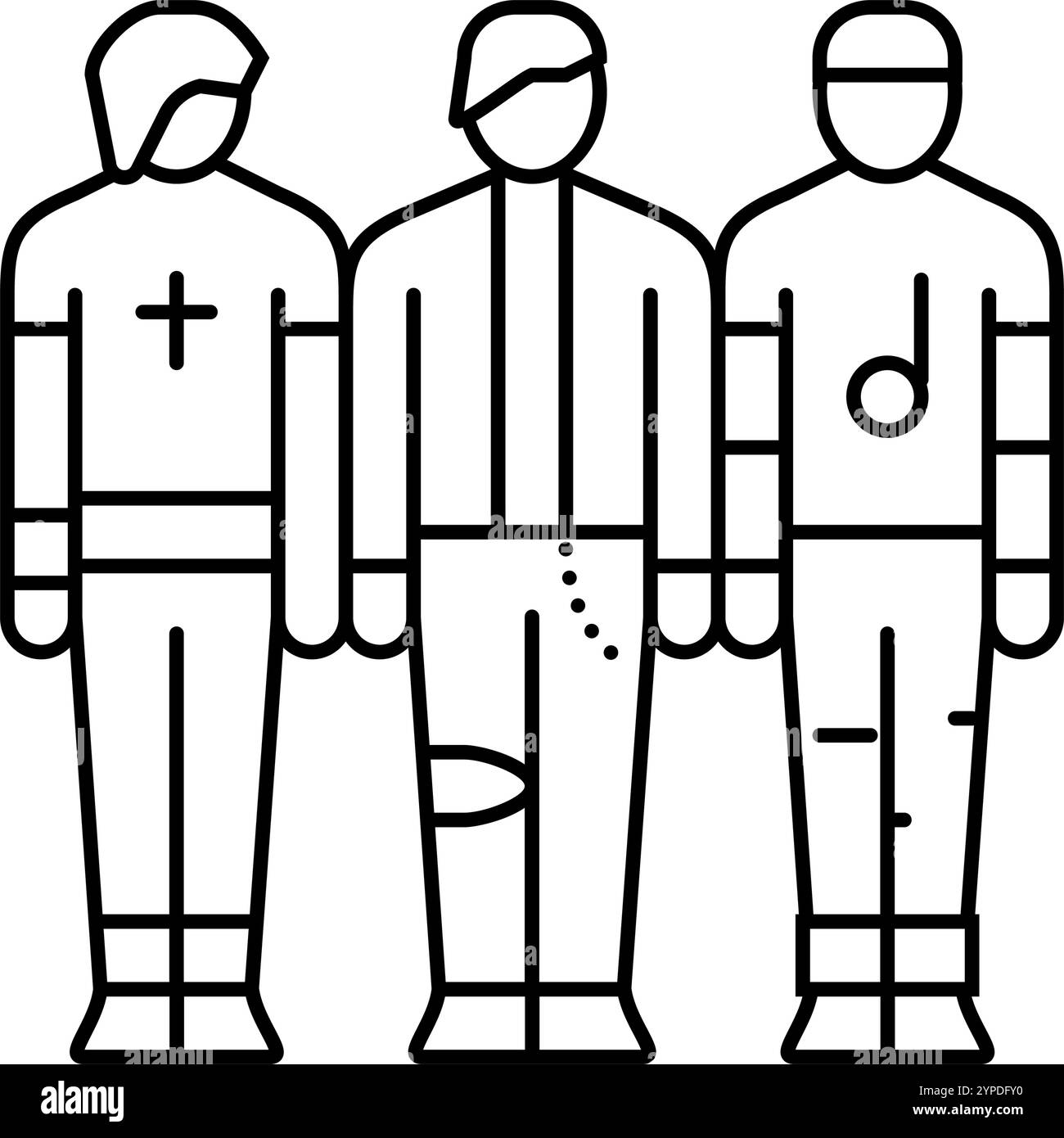 emo band line icon vector illustration Stock Vector Image & Art - Alamy