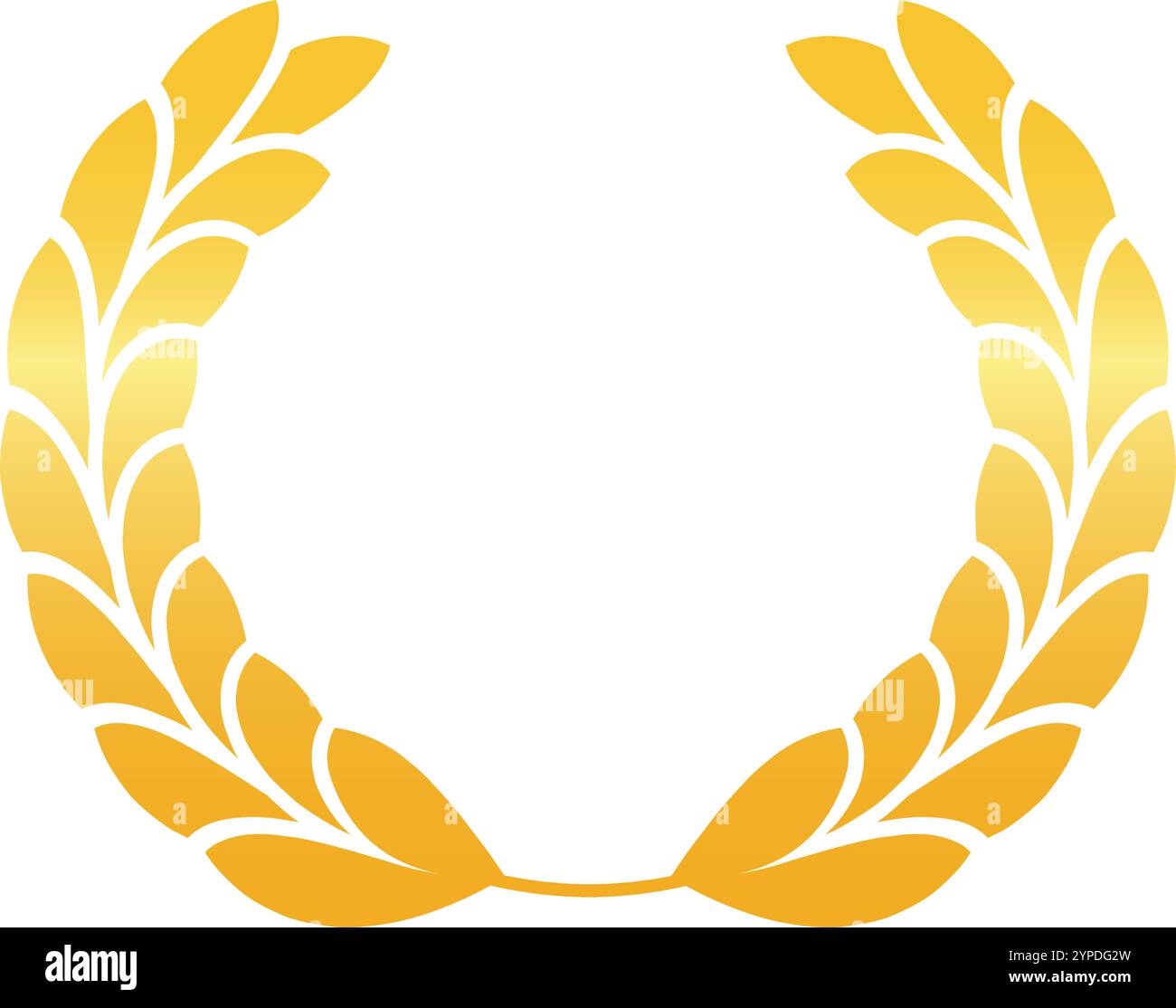 Stylish gold laurel wreath symbolizes triumph, honor, and excellence ...