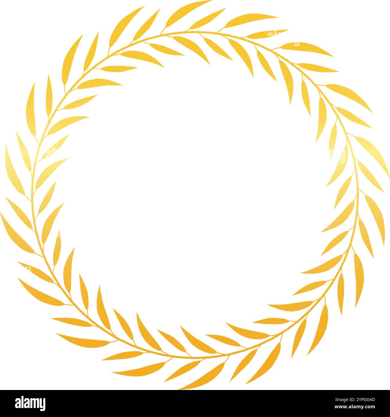 Beautiful golden laurel wreath symbolizing victory, achievement, and honor on a white background ...