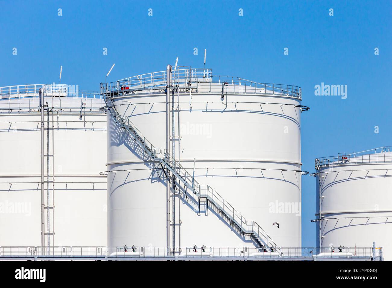 Oil storage tanks at a petrochemical plant Stock Photo - Alamy
