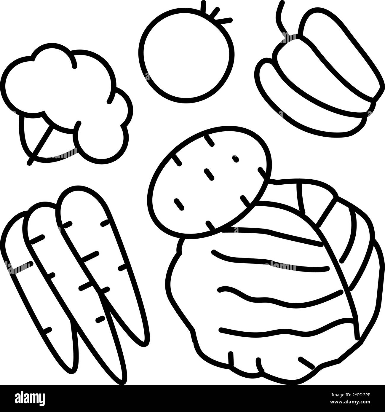 fresh vegetable line icon vector illustration Stock Vector Image & Art ...