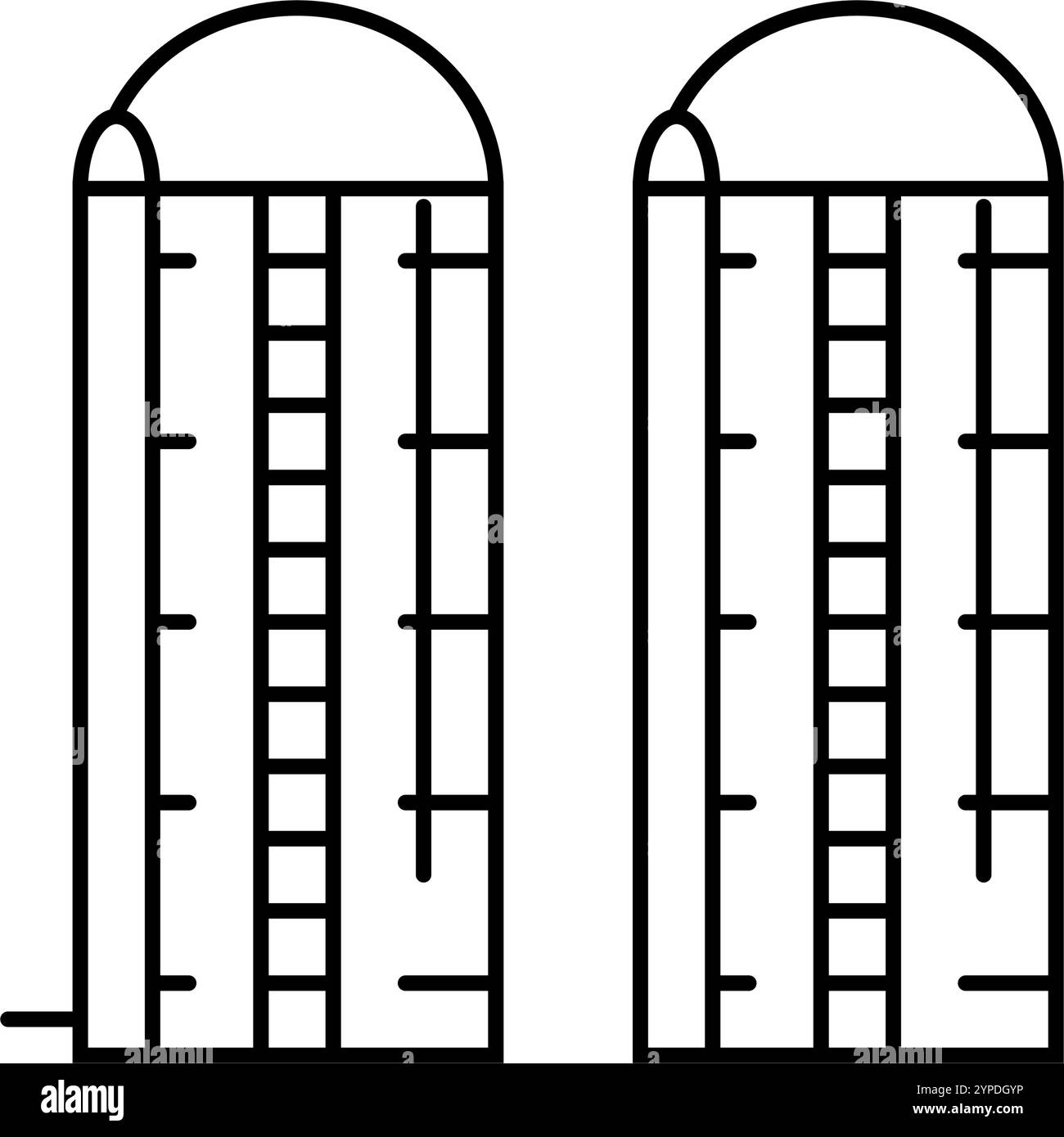 silo grain farmer line icon vector illustration Stock Vector Image ...