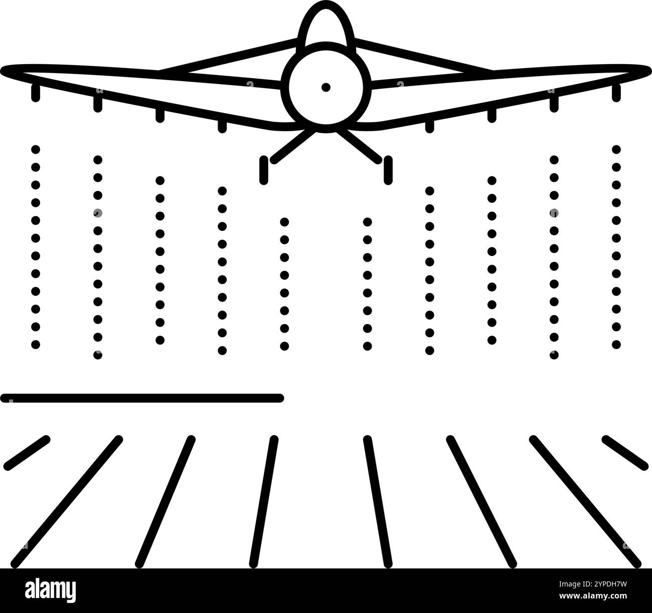 crop rotation farmer line icon vector illustration Stock Vector Image ...