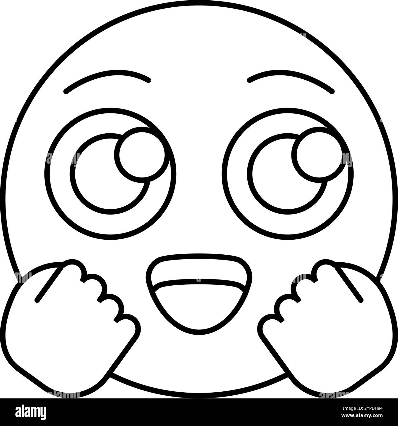 adorable kawaii line icon vector. adorable kawaii sign. isolated ...