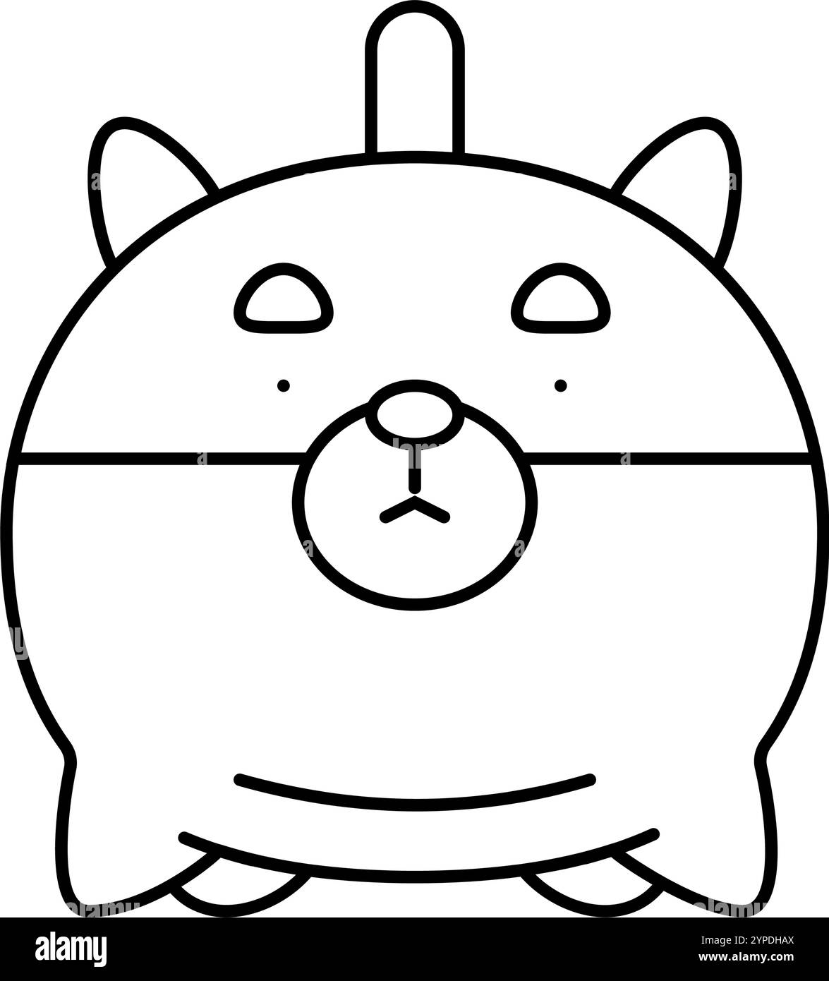 plushies kawaii line icon vector. plushies kawaii sign. isolated ...