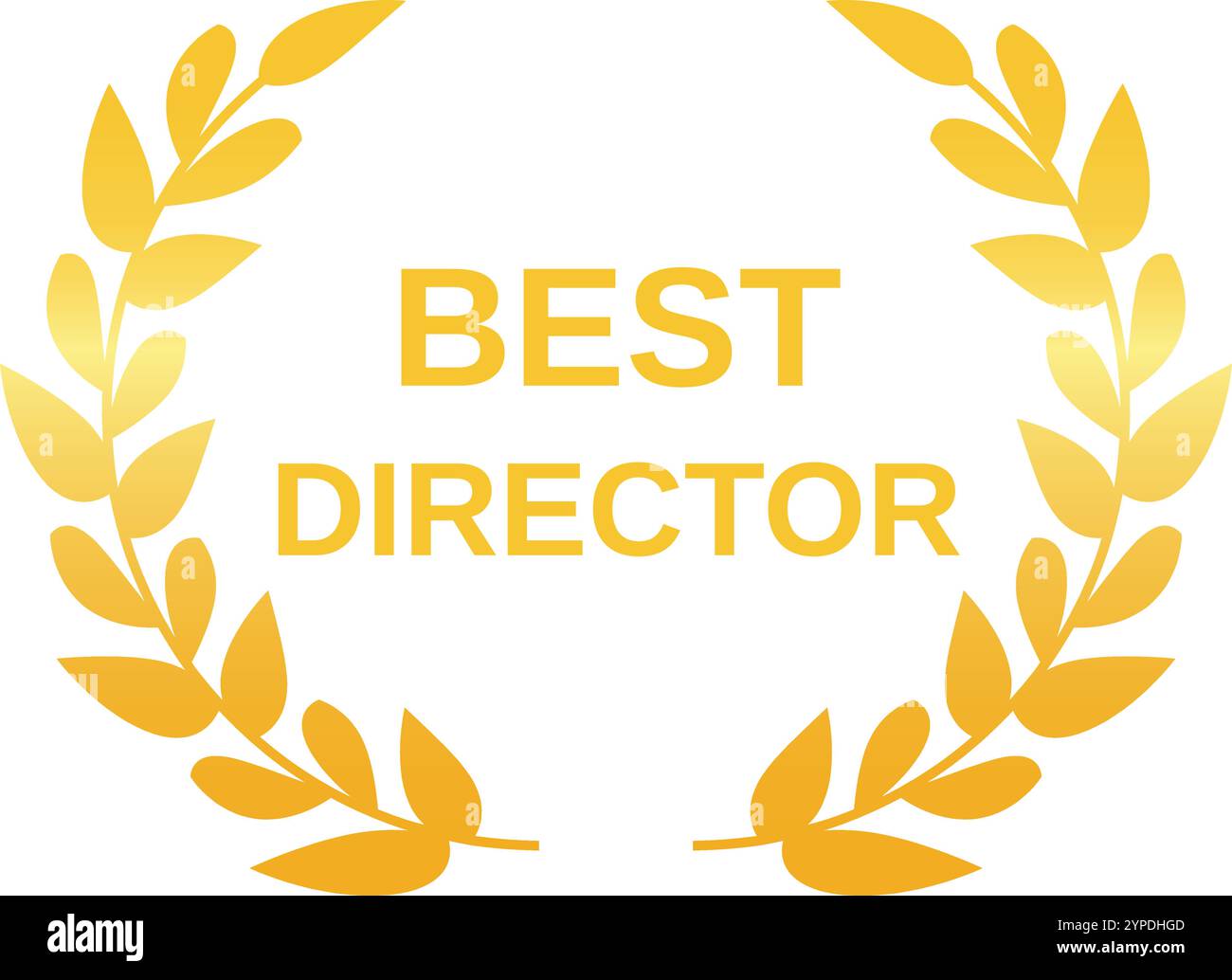 Golden laurel wreath award signifying the best director, celebrating ...