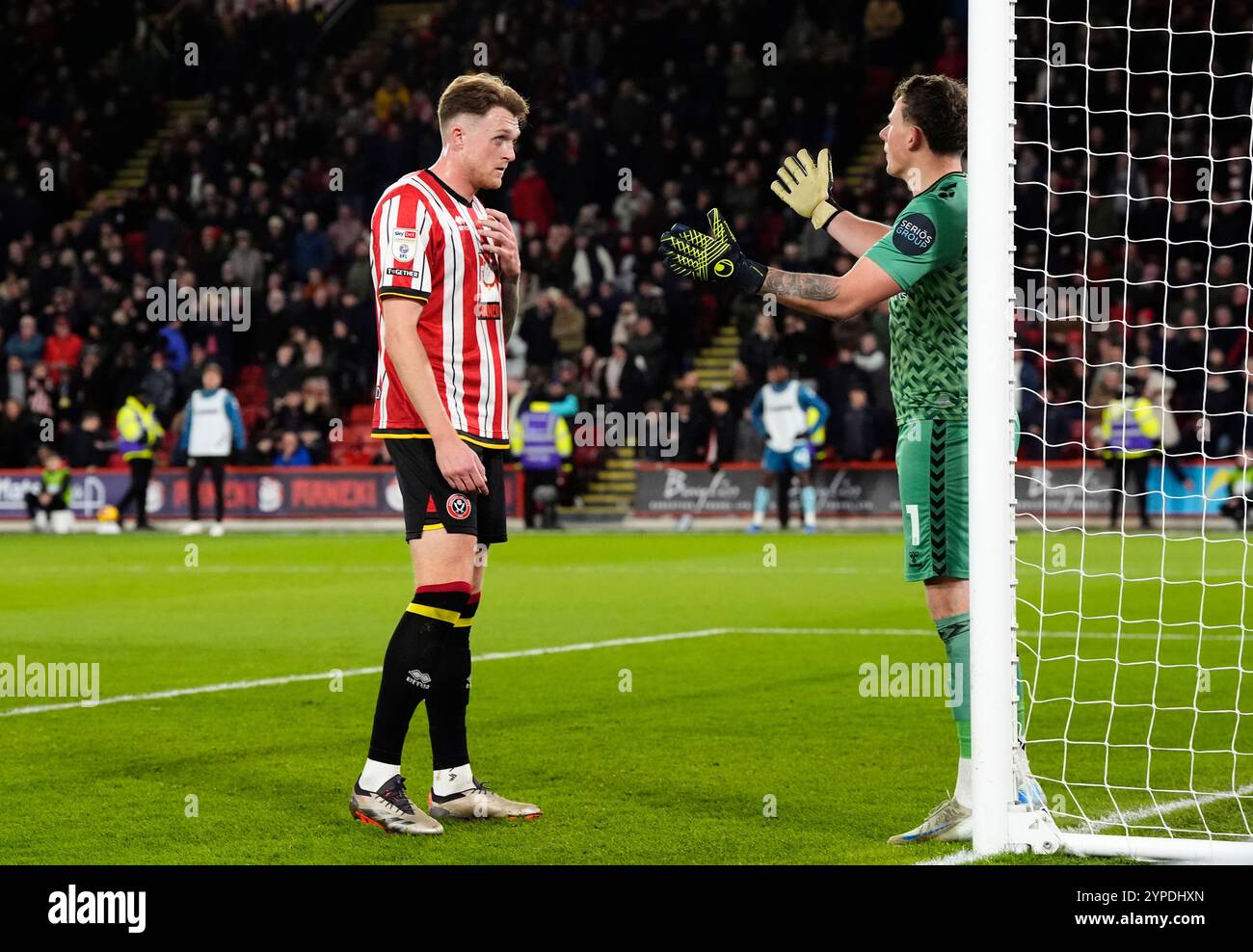 Sheffield United's Harry Souttar stands in the way of Sunderland ...