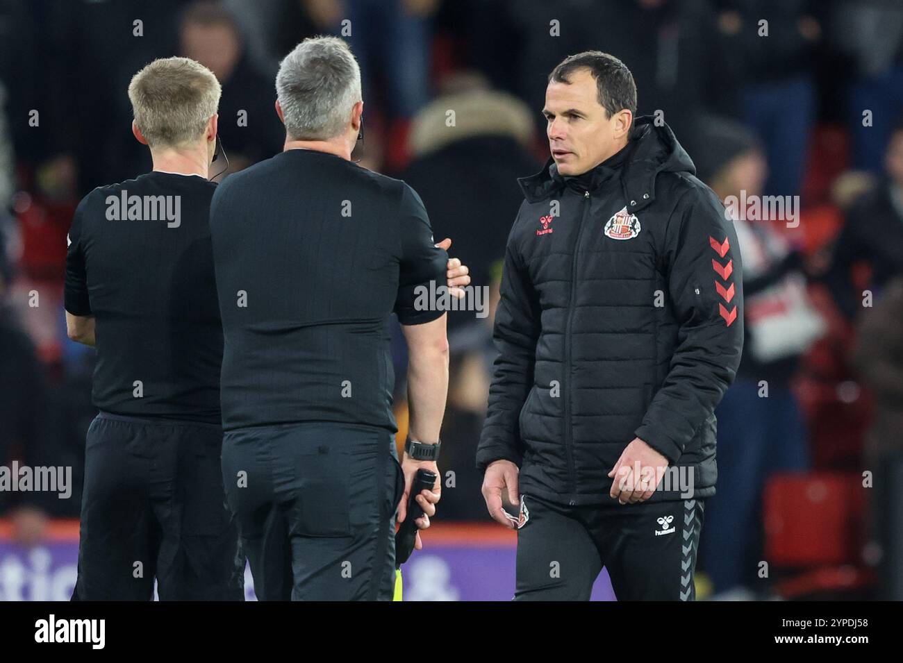 Sheffield, UK. 29th Nov, 2024. Régis Le Bris manager of Sunderland ...