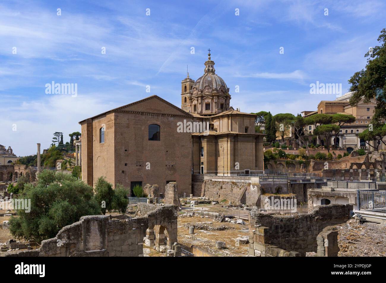 View on Forum Romanum (Forum Magnum) and temple of romulus the ancient ...