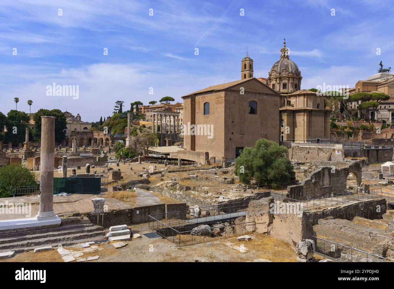 View on Forum Romanum (Forum Magnum) and temple of romulus the ancient ...