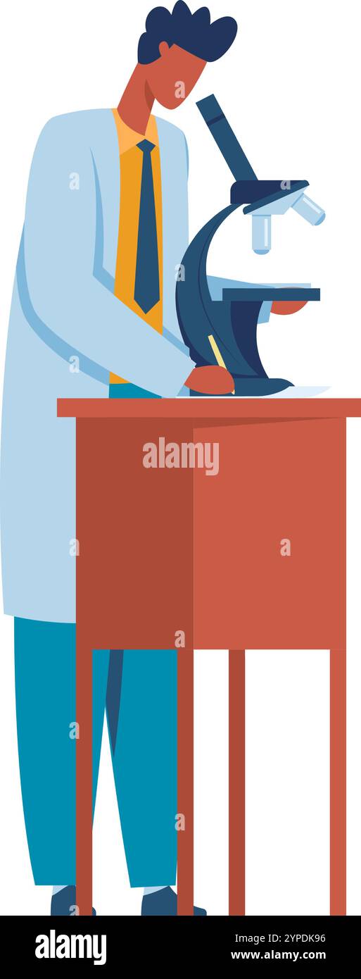 Researcher analyzing samples in Stock Vector Images - Alamy