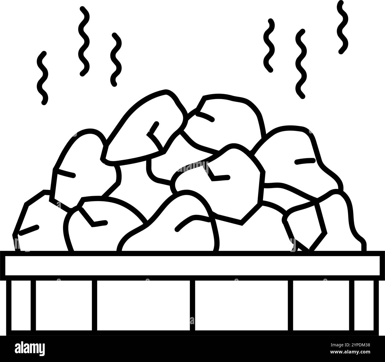 rocks sauna line icon vector. rocks sauna sign. isolated contour symbol ...