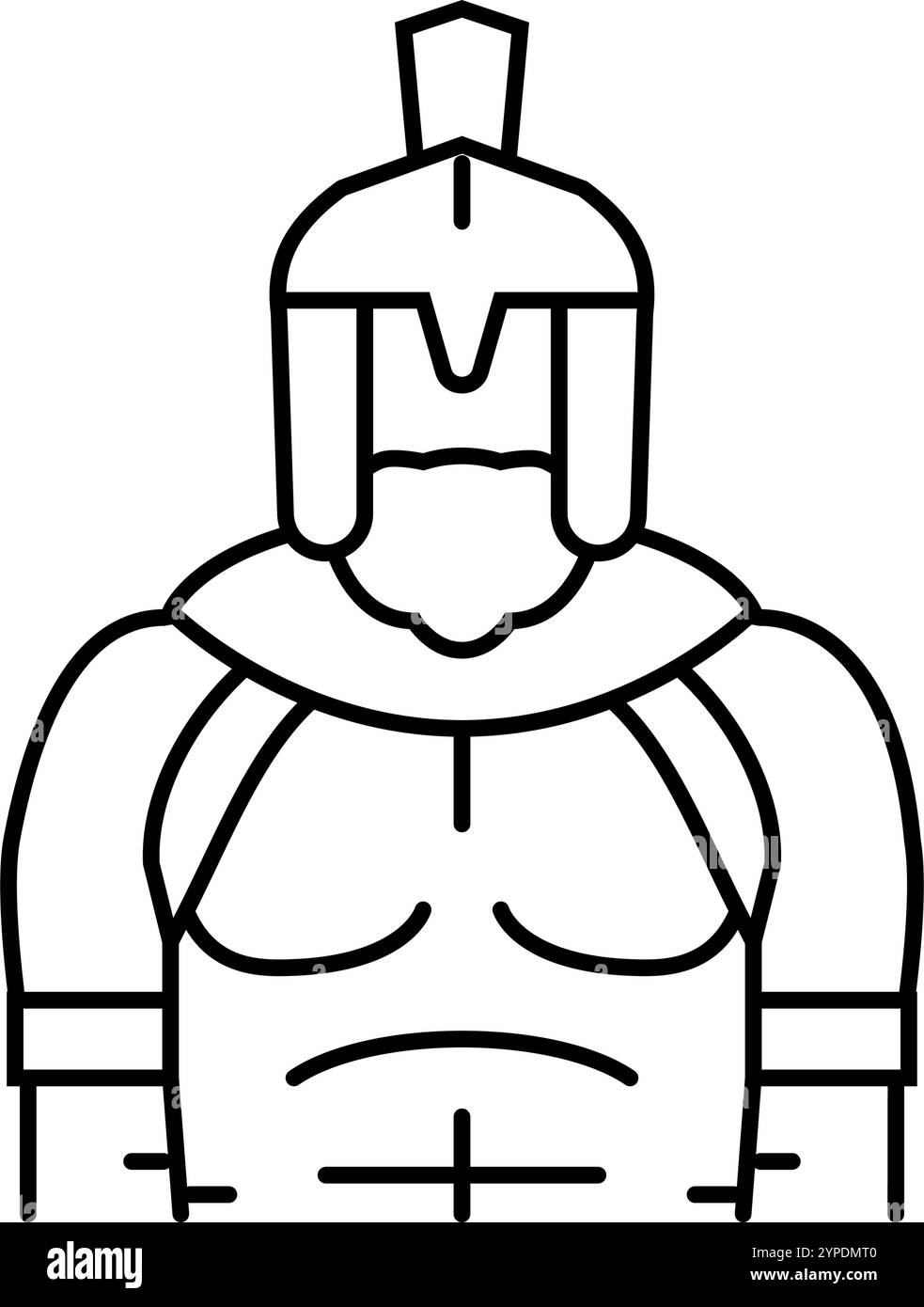 gladiator battle spartan roman line icon vector illustration Stock ...