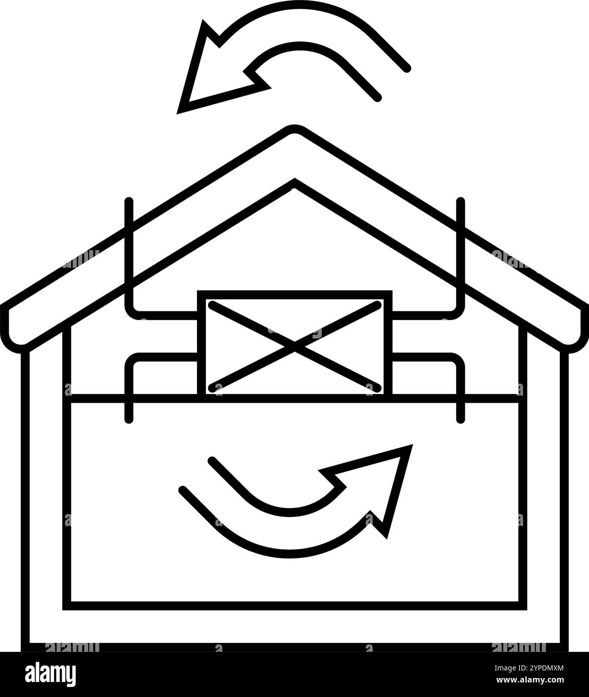 air exchange ventilation line icon vector illustration Stock Vector ...