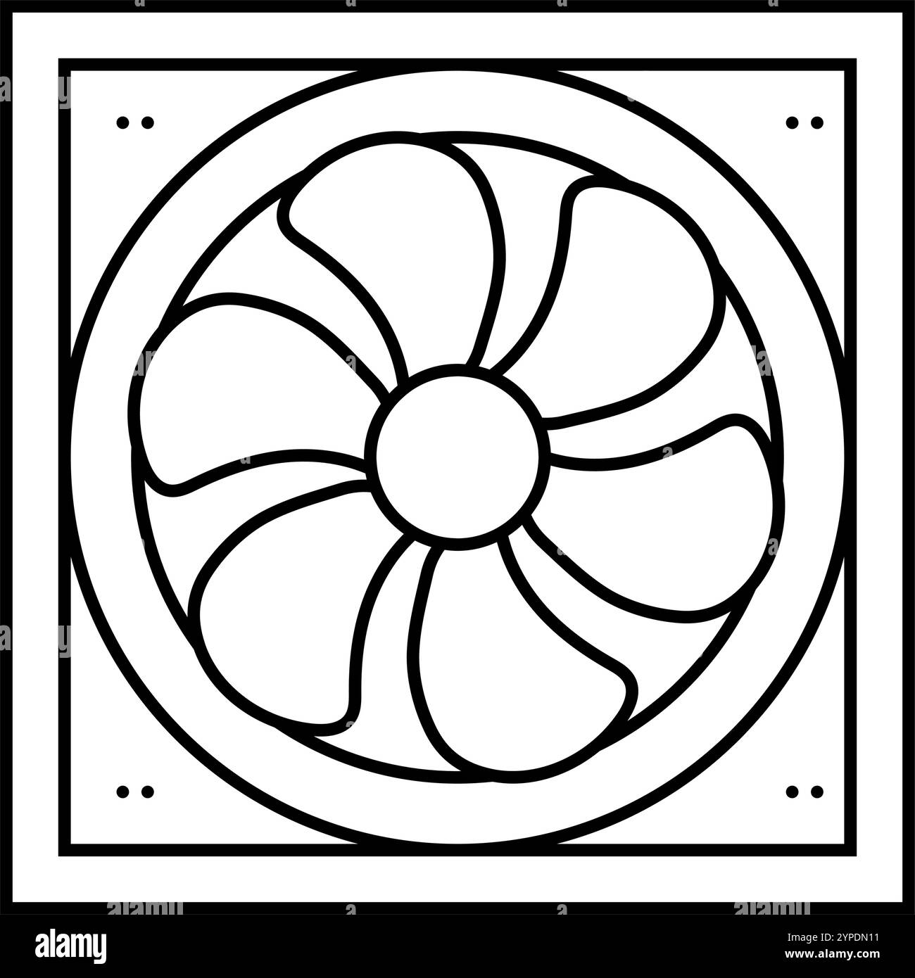 ventilation fan line icon vector illustration Stock Vector Image & Art ...