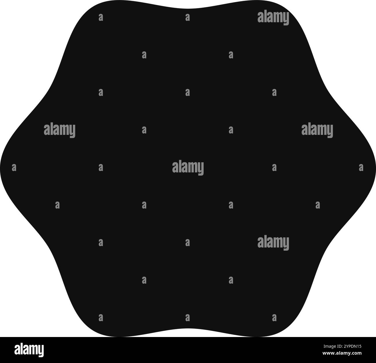 Wavy and distorted black blob forming an abstract and geometric shape, ideal for backgrounds ...