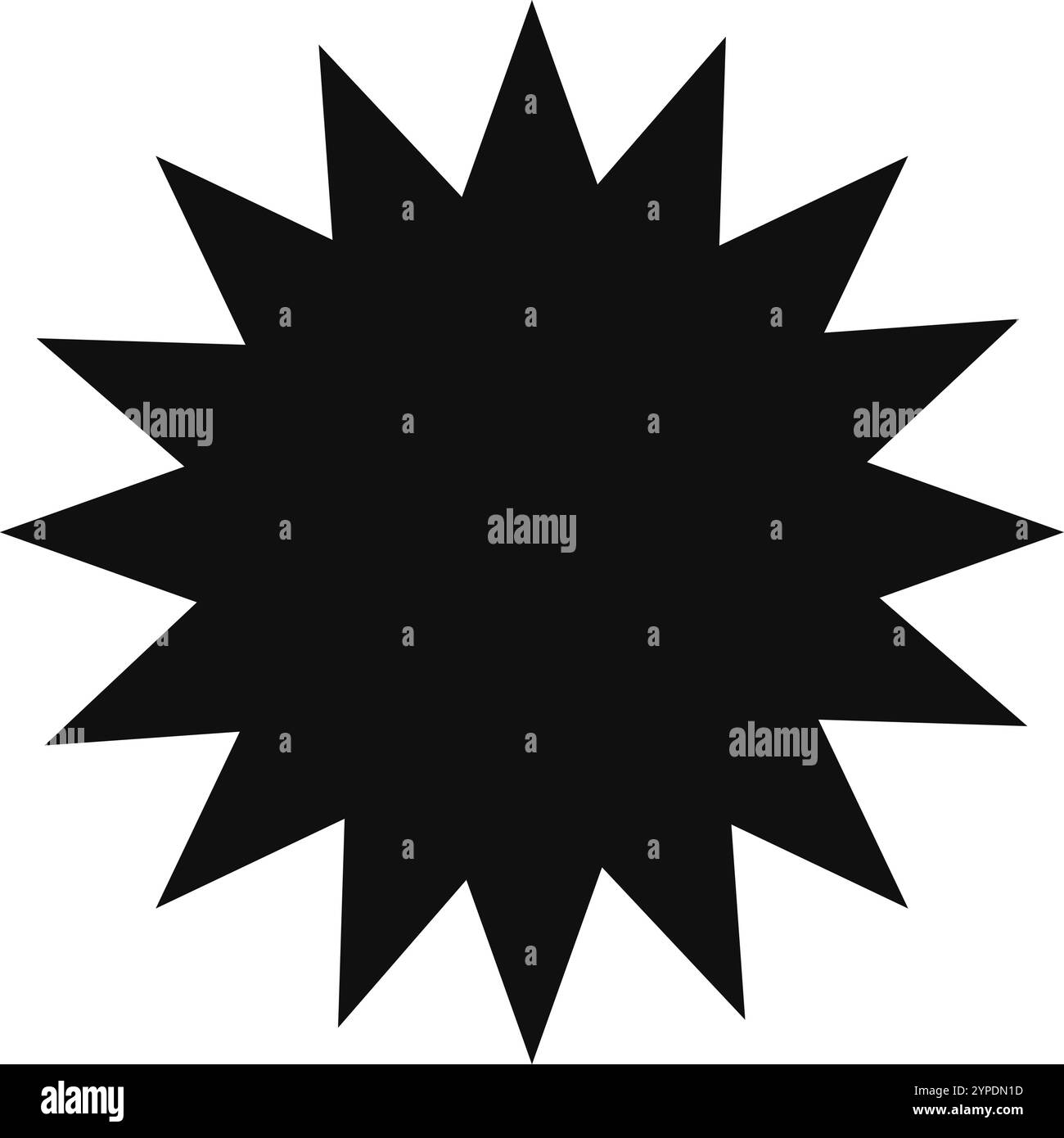 Striking black starburst shape commands attention with its numerous ...