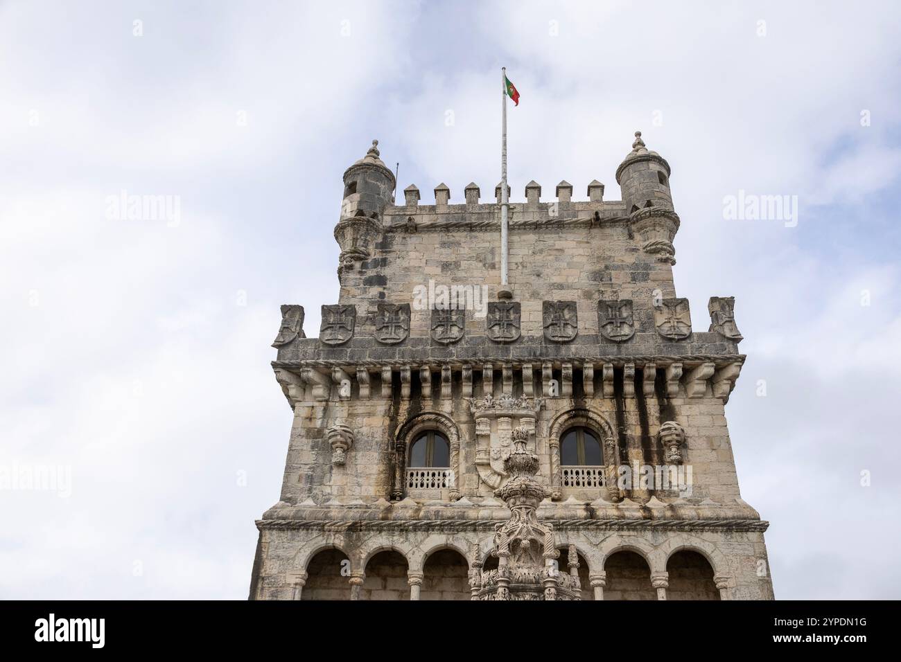 The Belem Tower (Torre de Belem), a 16th century fortification, built ...