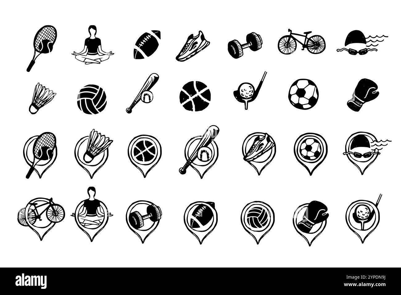 Volleyball sketch hi-res stock photography and images - Alamy