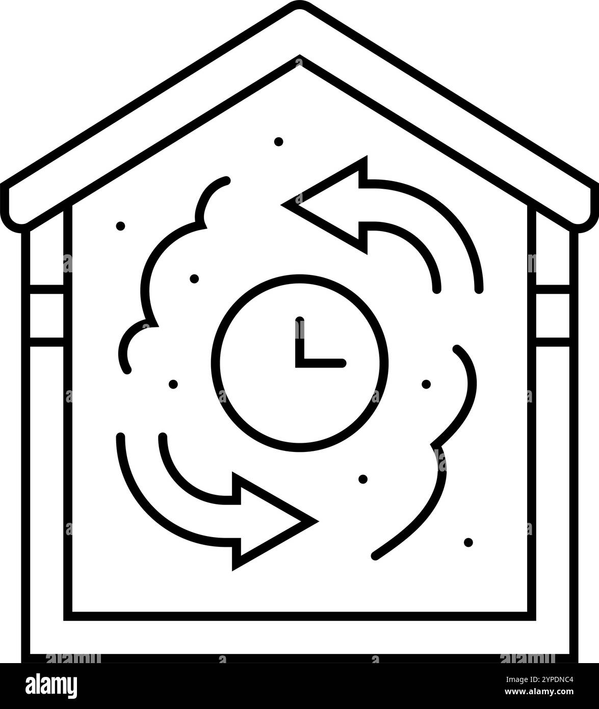 heat recovery ventilation hrv line icon vector illustration Stock ...